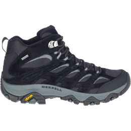 Merrell Herren Wanderschuh "MOAB 3 MID GORE-TEX", Gr. 43, schwarz, Leder, Textil, Schuhe, wasserdicht