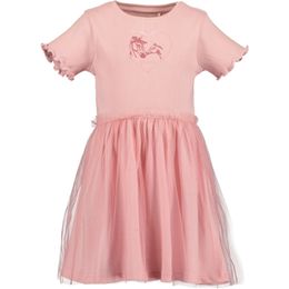 Blue Seven M&auml;dchen Jerseykleid "M&auml;dchen T&uuml;llkleid mit Pferd"4112, azalee, Gr. 128, 95% Baumwolle, 5% Elasthan, Kleider