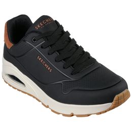 Skechers Herren Sneaker "UNO-SUITED ON AIR", Gr. 40, braun, Lederimitat, Veloursleder, Schuhe, Freizeitschuh, Halbschuh, Schn&uuml;rschuh mit modischer