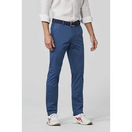 MEYER Herren Chinos "Roma", blau, Gr. 32, unifarben, 97% Baumwolle, 3% Elasthan, Hosen, mit Franz&ouml;sischen Seitentaschen