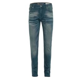Cipo & Baxx CIPO & BAXX Herren Destroyed-Jeans "Jeans", blau, Basic, Gr. 31, unifarben, 100% Baumwolle, Jeans, Straight-Jeans mit Destroyed-Effekten, CD493
