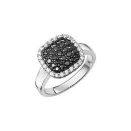 ZEEme Damen Fingerring "925/- Sterling Silber rhodiniert Zirkonia", 058 (18,5), Silber 925 (Sterlingsilber), wei&szlig;, Silber 925 (Sterlingsilber),