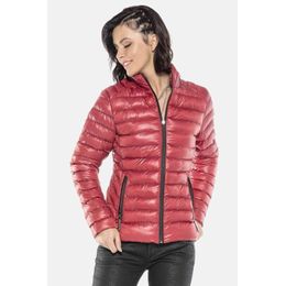 Cipo & Baxx CIPO & BAXX Damen Winterjacke "Steppjacke in tollem Design", rot, Gr. L, unifarben, 100% Polyester, Jacken, mit Markenpatch, WM113