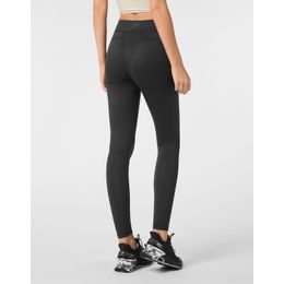 Plein Sport Damen Leggings "Scratch", schwarz, Gr. L, Obermaterial: 65% Polyamid, 35% Elasthan, Hosen