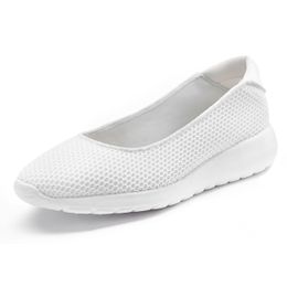 Lascana Damen Ballerina "Freizeitschuh, Slipper, Halbschuh, Slip-On-Sneaker", Gr. 38, wei&szlig;, Obermaterial: 100% Textilmaterial. Decksohle: 100%