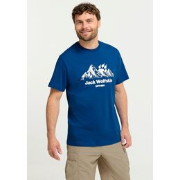 Kurzarmshirt Jack Wolfskin "CAREFREE T M", Herren, Gr. L (52), jw, blauorchid, Obermaterial: 100% BAUMWOLLE, Shirts