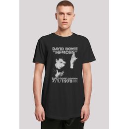 F4NT4STIC Herren T-Shirt "David Bowie Earls Court Heroes", schwarz, Gr. M, Obermaterial: 100% Baumwolle, Shirts, Print
