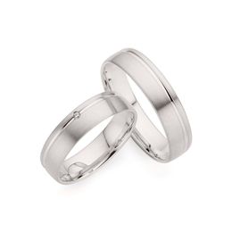 Phoenix PH&Ouml;NIX Damen Trauring "Schmuck Geschenk Gold 333 Trauring Ehering LIEBE versch. Varianten", 61, ohne Brillant, Wei&szlig;gold 333, 5mm, wei&szlig;, Wei&szlig;gold 333,