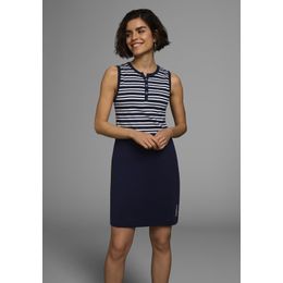 Kangaroos Damen Sommerkleid, blau, Gr. 34, gestreift, unifarben, Rippware, Obermaterial: 100% Baumwolle, Kleider, aus Rippware, Mini-L&auml;nge