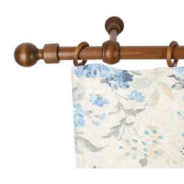 Gardinenstange SN DECO GROUP, L:120cm, braun, Holzwerkstoff, Gardinenstangen, "Giro", 28 mm, Holz, verschiedene L&auml;ngen und Farben, Komplettset