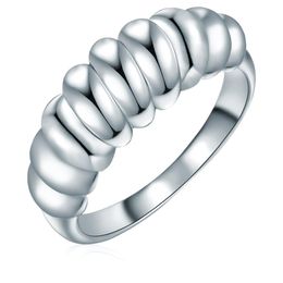 Lulu & Jane LULU & JANE Damen Fingerring "AV170", 52, Metallsilber, Metall, Fingerringe