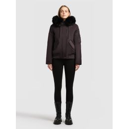 Khujo Damen Bomberjacke "TYLA"moody plum, Gr. S, unifarben, 100% Polyamid, Jacken