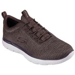 Skechers Herren Slip-On Sneaker "SUMMITS-", Gr. 43, braun, Textil, Schuhe, Slipper, Freizeitschuh, Halbschuh mit Elastic Schn&uuml;rsenkel