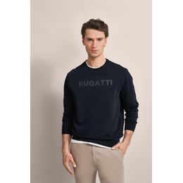 Bugatti Herren Sweatshirt, blau, Gr. XXL, unifarben, 87% Baumwolle, 13% Polyester, Sweatshirts, mit 3-D-Print