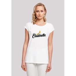 F4NT4STIC Damen T-Shirt "Cinderella Aschenputtel Shoe Logo", wei&szlig;, Gr. S, Obermaterial: 100% Baumwolle, Shirts, Print