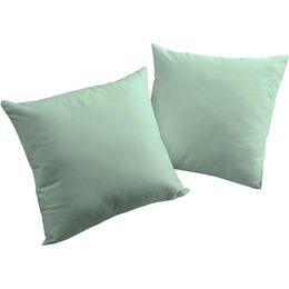 Dekokissen WIRTH, B:40cm L:40cm, gr&uuml;n, Baumwolle, Polyester, Kinderzimmer, Dekokissen_Sitzkissen_Kissenh&uuml;llen, "Newbury", Kissenh&uuml;lle ohne F&uuml;llung, 2