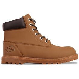 Lotto Damen Schn&uuml;rboots, Gr. 40, beige, Synthetik, Textil, Schuhe, - mit weich gepolsterter Kante