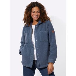 Casual Looks Damen Langjacke, blau, Gr. 36, unifarben, 100% Polyester, Jacken