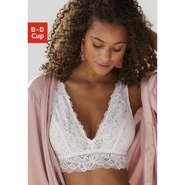 Damen Soft-BH, NUANCE BY LASCANA, Gr. 85, wei&szlig;, Microtouch, Obermaterial: 86% Polyamid, 14% Elasthan, BHs, in langer Form, ohne B&uuml;gel, sexy Dessous