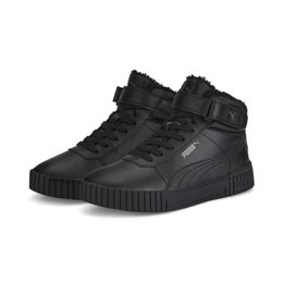 Puma Damen Sneaker "Carina 2.0 Mid Winter Sneakers Damen", Gr. 37, schwarz, Obermaterial: Leder, Synthetik; Futter: Kunstfell, Synthetik; Innensohle:
