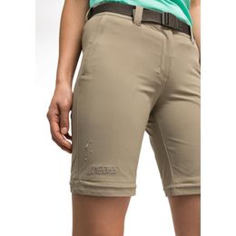 Maier Sports Damen Outdoorhose "Nata 2", beige, Gr. 21, 90% Polyamid, 10% Elasthan, Hosen, Damen Zip-Off Wanderhose, atmungsaktive Trekkinghose,