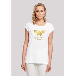 F4NT4STIC Damen T-Shirt "DC Comics Wonder Woman 84 Golden Logo", wei&szlig;, Gr. XS, Obermaterial: 100% Baumwolle, Shirts, Print
