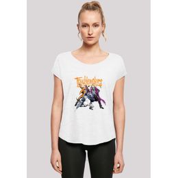 F4NT4STIC Damen T-Shirt "Long Cut T-Shirt 'DC Comics Batman Troublemakers'", wei&szlig;, Gr. M, Obermaterial: 100% Baumwolle, Shirts, Damen,Premium
