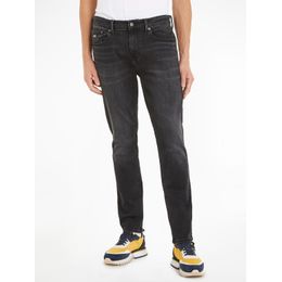 Tommy Jeans Herren Tapered-fit-Jeans "Austim Slim Tapered", schwarz, Gr. 36, unifarben, Denim/Jeans, Obermaterial: 99% Baumwolle, 1% Elasthan, Jeans,