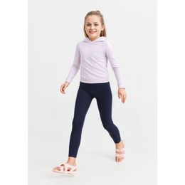 happy girls M&auml;dchen Leggings, blau, Gr. 104, unifarben, Jersey, Obermaterial: 95% Baumwolle, 5% Elasthan, Hosen, in Basic-Form
