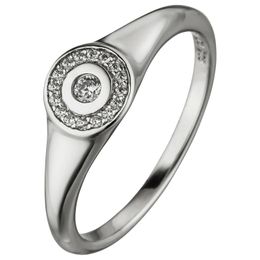 Jobo Damen Fingerring, 54, Silber 925 (Sterlingsilber), silber, Silber 925 (Sterlingsilber), Fingerringe, 925 Silber mit 17 Zirkonia