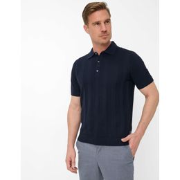 Brax Herren Strickpolo Style PASCAL navy, dunkelblau, Gr. M