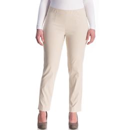 KjBRAND Damen Schlupfhose "SUSIE Bengaline", beige, Gr. 50, Web, Obermaterial: 80% Viskose, 17% Polyamid, 3% Elasthan, Hosen, Sommerhose mit