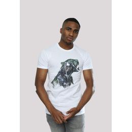 F4NT4STIC Herren T-Shirt "Marvel Black Panther Wild Sillhouette", wei&szlig;, Gr. L, Obermaterial: 100% Baumwolle, Shirts, Print