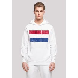 F4NT4STIC Herren Kapuzenpullover "Netherlands NIederlande Holland Flagge distressed", wei&szlig;, Gr. M, Obermaterial: 50% Baumwolle, 50% Polyester,