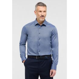 Eterna Herren Langarmhemd "SLIM FIT", blau, Gr. 44, 100% Baumwolle, Hemden, NON IRON (b&uuml;gelfrei)