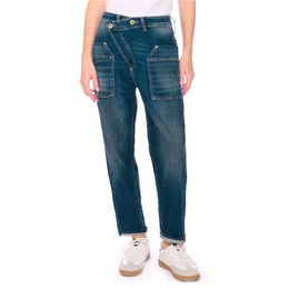 Damen Bequeme Jeans "COSYPOCK", blau, Gr. 27, Le Temps Des Cerises, unifarben, 98% Baumwolle, 2% Elasthan, Jeans, mit angesagtem Boyfriend-Schnitt