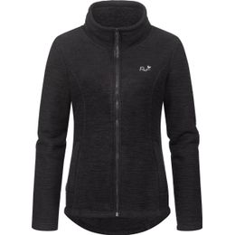 Ragwear Damen Strickjacke "Liram Melange", schwarz, Gr. L, Grobstrick, Obermaterial: 56% Baumwolle, 44% Polyester; Innenfutter: 100% Polyester,