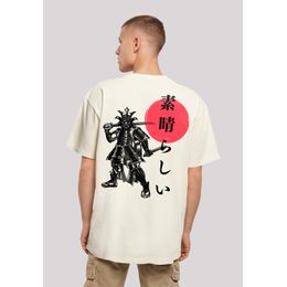 F4NT4STIC Herren T-Shirt "Samurai Japan Grafik", beige, Gr. XS, Obermaterial: 100% Baumwolle, Shirts, Print