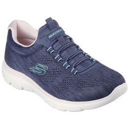 Skechers Damen Slip-On Sneaker "SUMMITS-FUN FLARE", Gr. 37, blau, Synthetik, Textil, meliert, Schuhe, Trainingsschuh in veganer Verarbeitung
