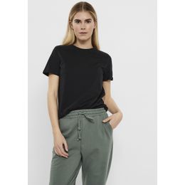 V&eacute;ro Moda VERO MODA Damen Kurzarmshirt "VMPAULA S/S T-SHIRT NOOS", schwarz, Gr. XL, unifarben, Jersey, Obermaterial: 100% Baumwolle, Shirts, Baumwolle, regular