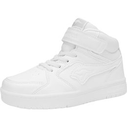 Kangaroos M&auml;dchen Sneaker "K-CP Hogan EV", Gr. 33, wei&szlig;, Synthetik, Textil, Schuhe, mit Klettverschluss