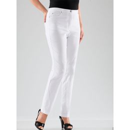 Stehmann Damen 5-Pocket-Hose, wei&szlig;, Gr. 21, unifarben, 72% Viskose, 25% Polyamid, 3% Elasthan, Hosen