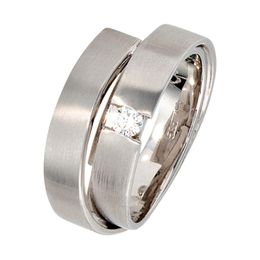 Jobo Damen Solit&auml;rring, 54, SI = kleine Einschl&uuml;sse, Diamanten Wei&szlig;gold 585, wei&szlig;, Diamanten, Wei&szlig;gold 585, Fingerringe, 585 Wei&szlig;gold mit Diamant