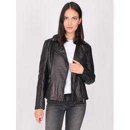 Maze Damen Lederjacke "42018116", schwarz, Gr. 44, Obermaterial: 100% Leder; Innenfutter: 100% Baumwolle; &Auml;rmelfutter: 100% Polyester, Jacken
