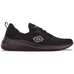 Lotto Damen Sneaker, Gr. 41, schwarz, Textil, unifarben, Schuhe, - ohne B&uuml;cken, ohne Schn&uuml;ren