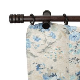Gardinenstange SN DECO GROUP, L:540cm, grau, Holzwerkstoff, Gardinenstangen, "Pisa", 28 mm, Holz, verschiedene L&auml;ngen und Farben, Komplettset