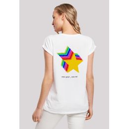 F4NT4STIC Damen T-Shirt "SIlvester Party Happy People Only", wei&szlig;, Gr. 4XL, Obermaterial: 100% Baumwolle, Shirts, Print