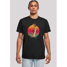 F4NT4STIC Herren T-Shirt "Disney K&ouml;nig der L&ouml;wen Timon Sunset", schwarz, Gr. XXL, Obermaterial: 100% Baumwolle, Shirts, Print