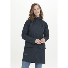 WEATHER REPORT Damen Regenjacke "TASS W W-PRO 5000", blau, Gr. 40, unifarben, 100% Polyester, Jacken, mit hochwertiger Regenausstattung