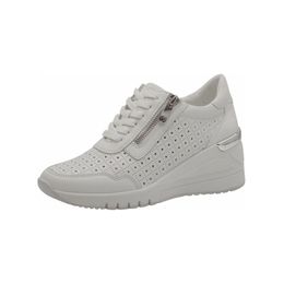 Marco Tozzi Damen Sneaker "Marco Tozzi Sneaker Leder/Synthetik", Gr. 40, wei&szlig;, Leder, Synthetik, Schuhe